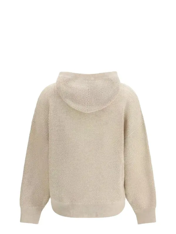 Brunello Cucinelli Waffle Knit Hoodie - Neutrals