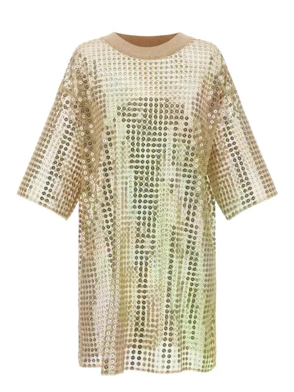 Fabiana Filippi Sequin-embellished Mini Dress - Gold