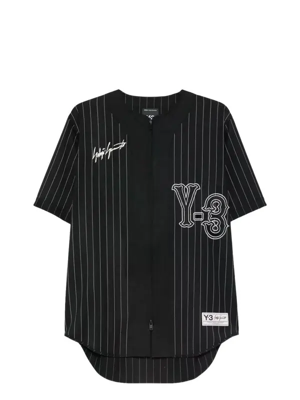 Y3 Striped Baseball Shirt - Black