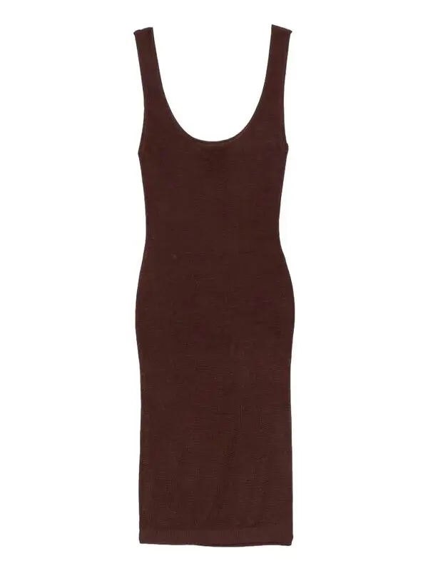 ENTIRE STUDIOS Square-neck Mini Dress - Brown
