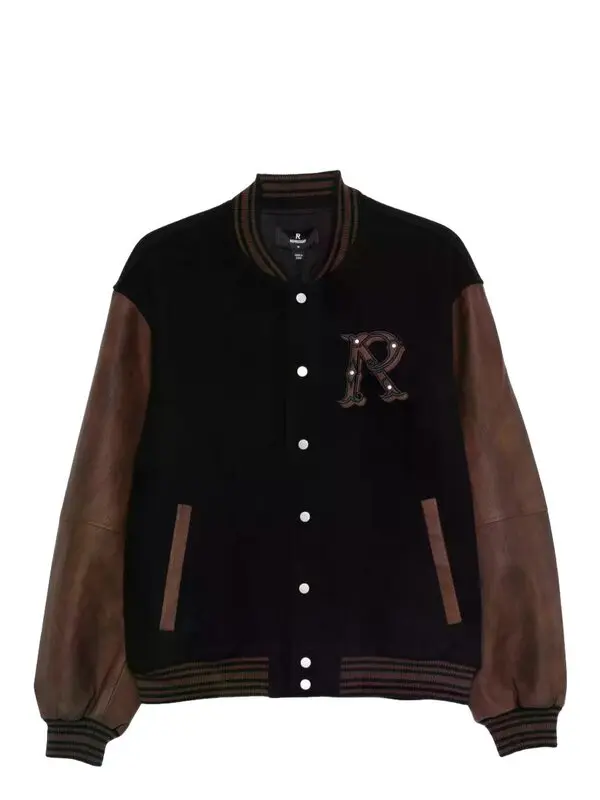 REPRESENT Logo-appliqué Bomber Jacket - Black