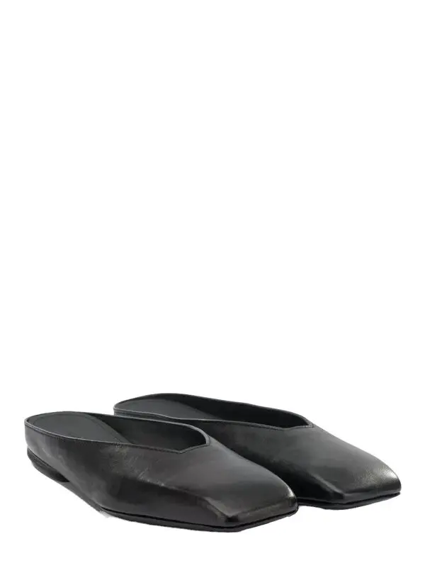 Rick Owens Temple Square-toe Flat Mules - Black