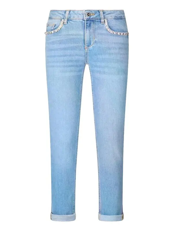 Liu Jo Bejewelled Skinny Jeans - Blue