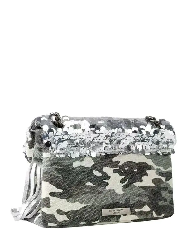 Kurt Geiger Kensington Fringe Shoulder Bag - Silver