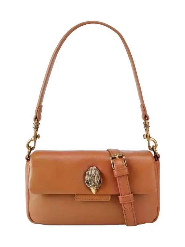 Kurt Geiger Mini Oxford Eagle-head Leather Clutch Bag - Brown