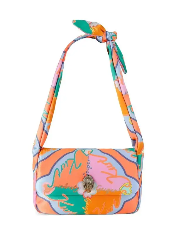 Kurt Geiger Printed Shoulder Bag With Knotted Detail - Orange