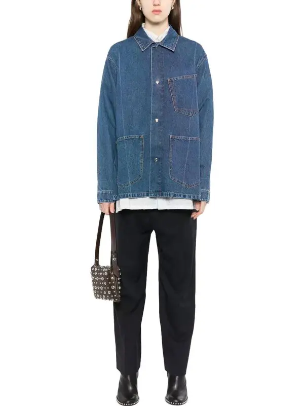 SETCHU Exposed-seam Pockets Jacket - Blue