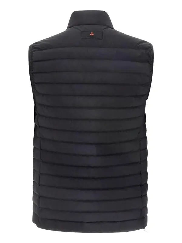 Peuterey Quilted Stand Collar Vest - Black