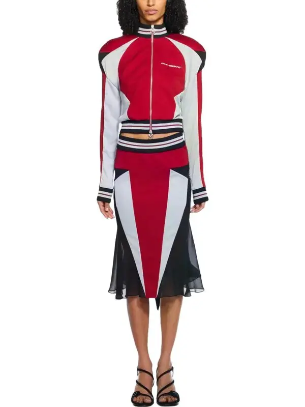 Off-White Track Star Zip-up Sweatshirt - Red