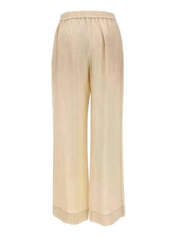 HERSKIND Pinstripe Elasticated Trousers - Neutrals