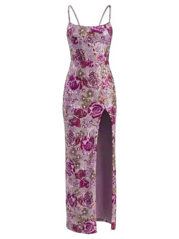 BRONX AND BRONCO Allegra Floral-print Maxi Dress - Pink
