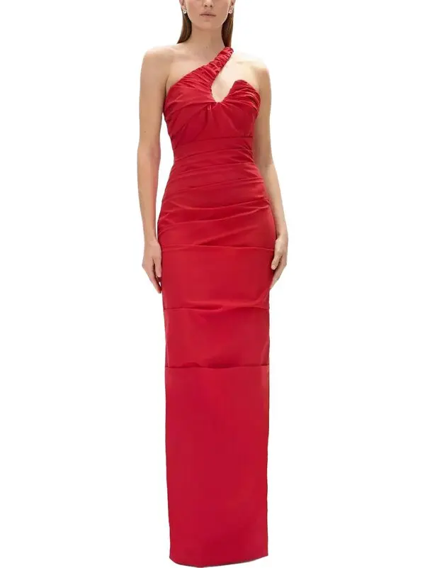 Rachel Gilbert One-shoulder Gown - Red