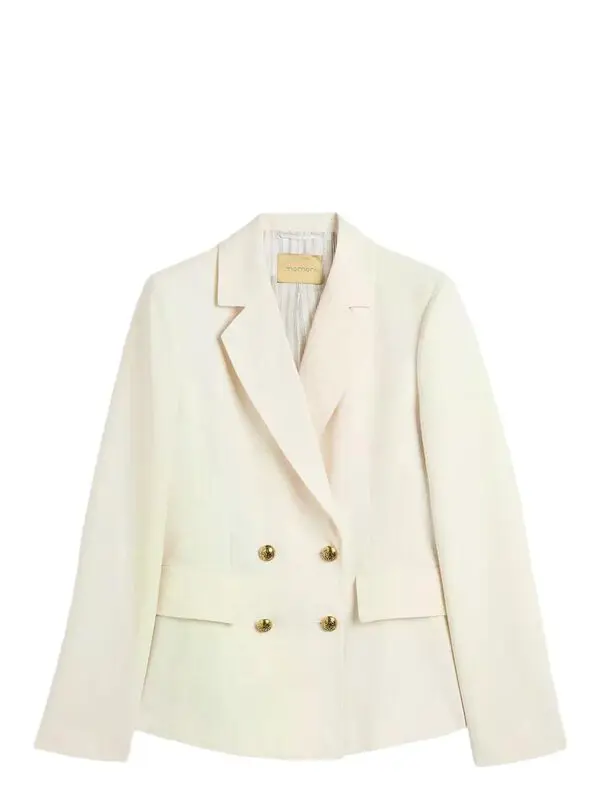 Momoni Sierra Double-breasted Flap-pocket Jacket - Neutrals