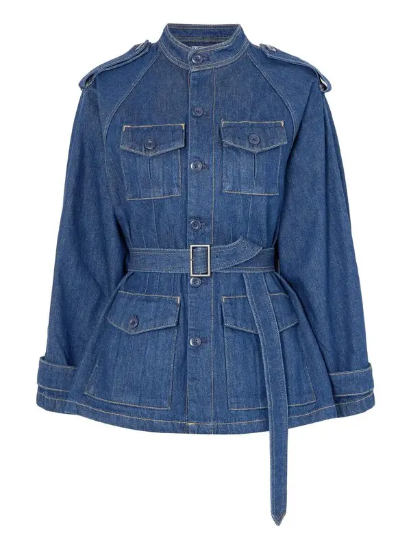 Polo Ralph Lauren Belted Denim Field Jacket - Blue