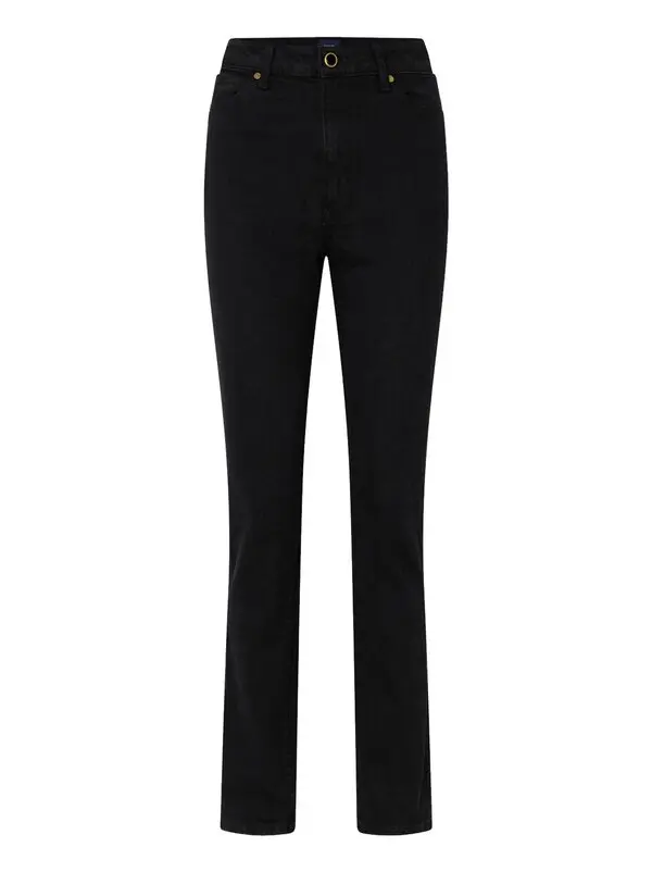 Khaite Daria High-rise Slim-leg Jeans - Black