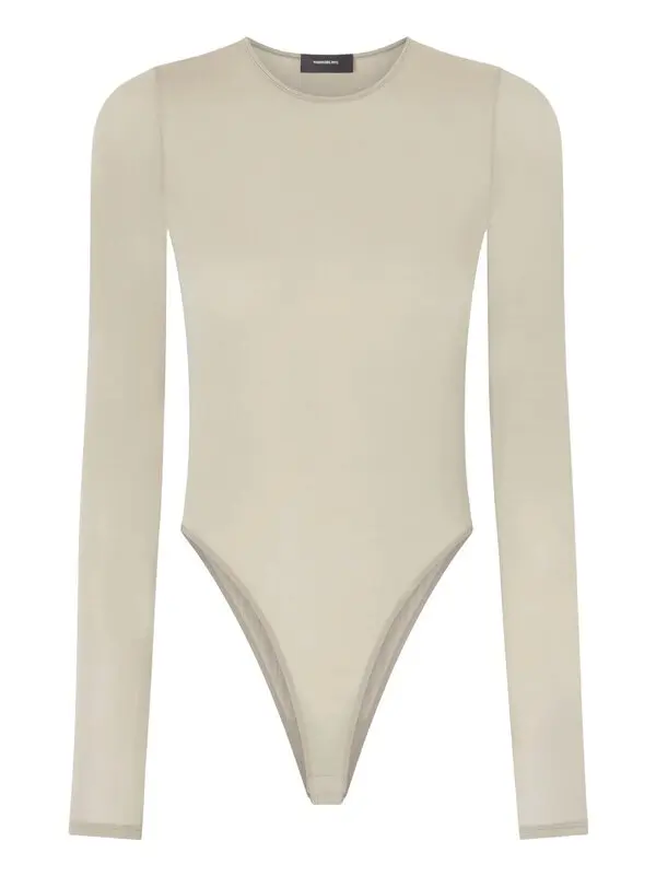 Wardrobe.NYC Stretch-jersey Crewneck Bodysuit - Neutrals
