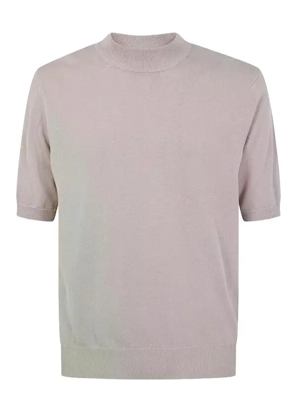 ZANONE Short Sleeve Ribbed T-shirt - Neutrals