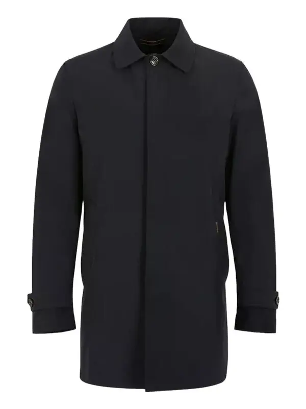 MOORER Porto-os Buttoned Coat - Blue