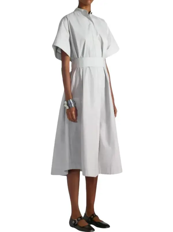 Liviana Conti Tie-waist A-line Midi Dress - Grey