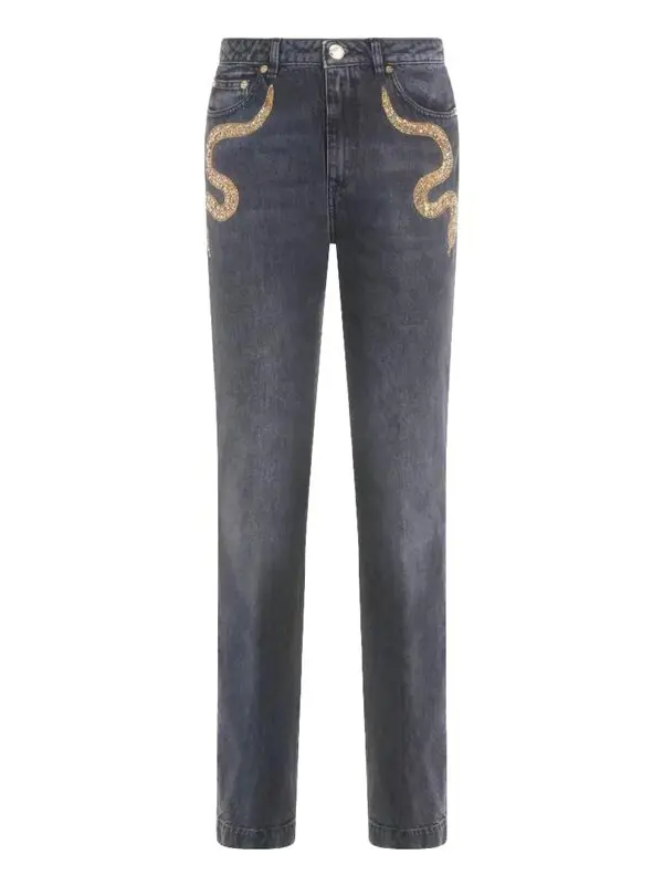 Roberto Cavalli Embellished Detail Jeans - Grey