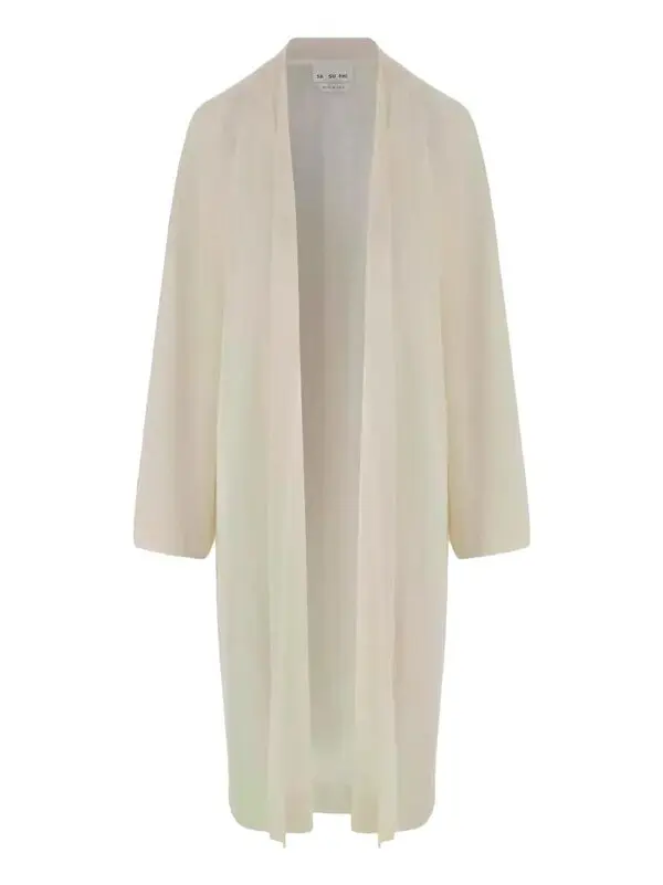 SA SU PHI Open-front Long-sleeve Coat - Neutrals