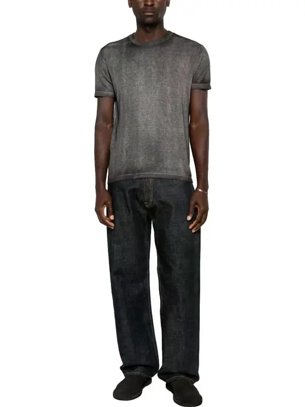 Avant Toi Ribbed T-shirt - Grey