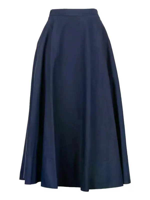 CRUNA A-line Midi Skirt - Blue