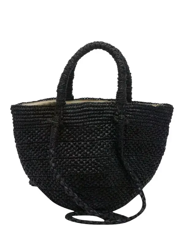 IBELIV Raffia Tote Bag - Black