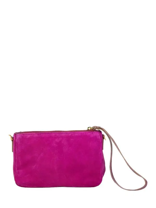GIANNI CHIARINI Nora Suede Clutch Bag - Pink