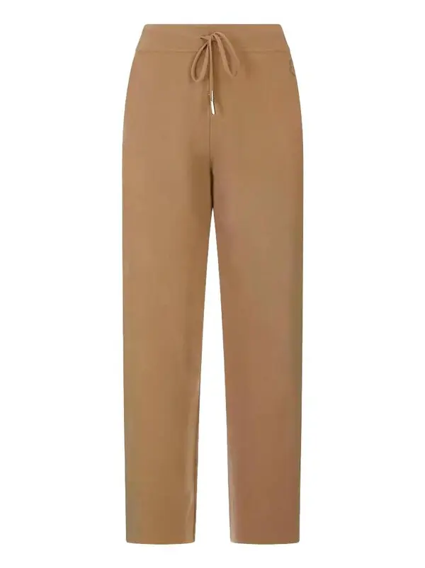 Moncler Dark Beige Knitted Drawstring Waistband Track Pants - Neutrals