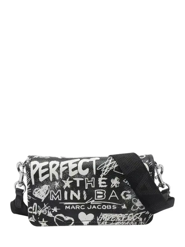 Marc Jacobs Mini Punk Scribble Leather Crossbody Bag - Black