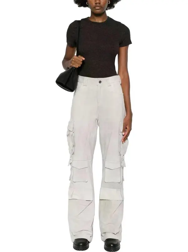 SALVATORE SANTORO Suede Cargo Trousers - Grey