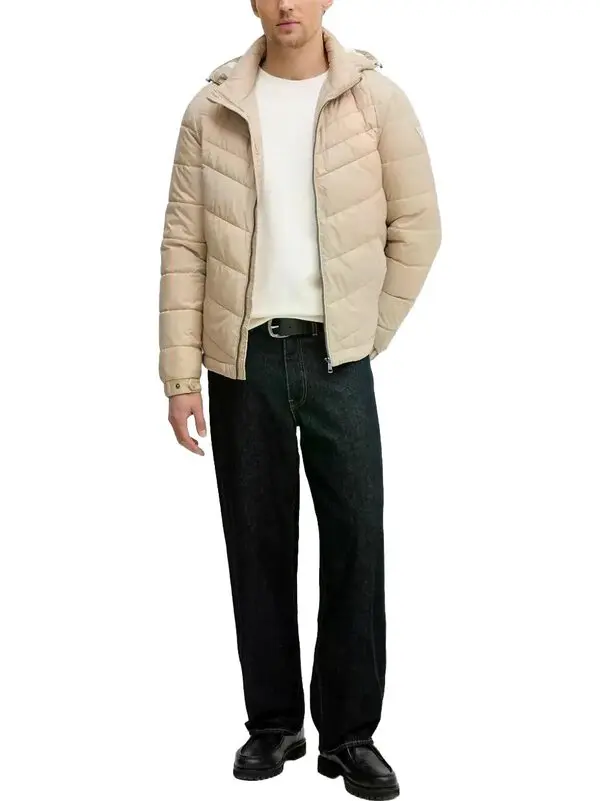 Guess Hooded Quilted Jacket - Neutrals