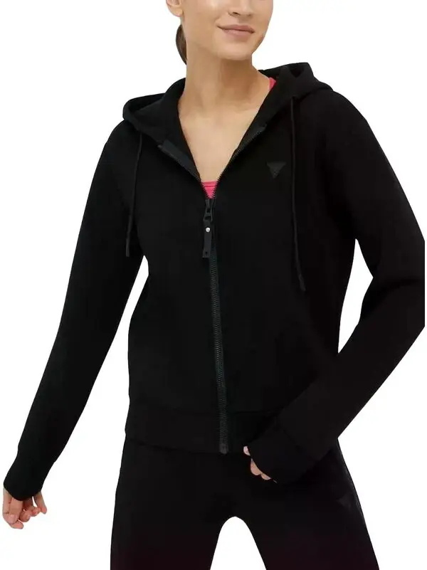 Guess Logo-detail Hoodie - Black