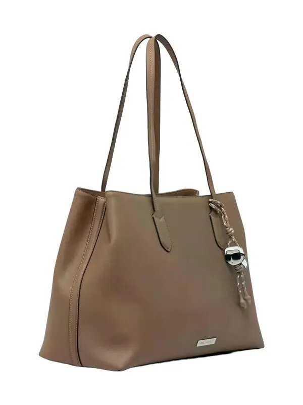 Karl Lagerfeld Ikon Charm Detail Tote Bag - Brown