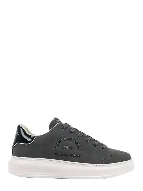 Karl Lagerfeld Logo Detail Platform Sneakers - Grey
