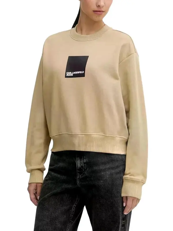 Karl Lagerfeld Logo Print Crewneck Sweatshirt - Neutrals