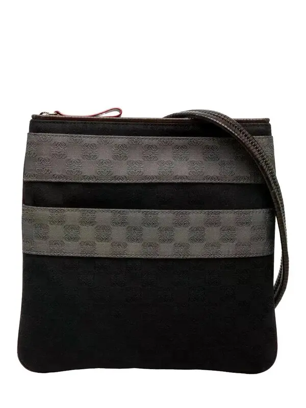 Loewe Anagram Canvas Crossbody Bag - Black