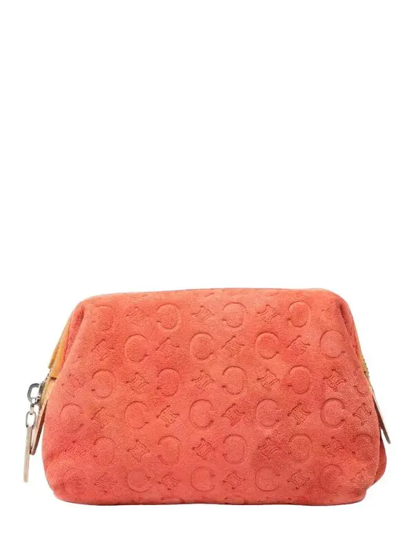 Celine Macadam Suede Pouch - Orange
