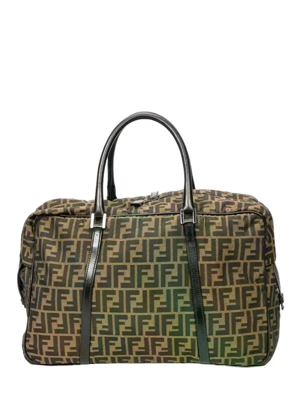 Fendi Zucca Monogram Top Handle Luggage - Brown
