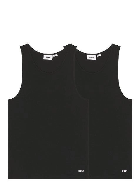 Obey 2 Pack Standard Rib Tank In . Also - Black