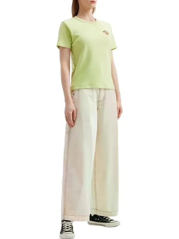 CHOCOOLATE Embroidered Detail Cotton T-shirt - Green