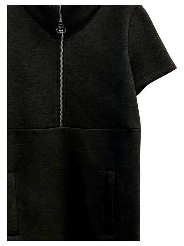 Gucci Zip-up Collared Dress - Black