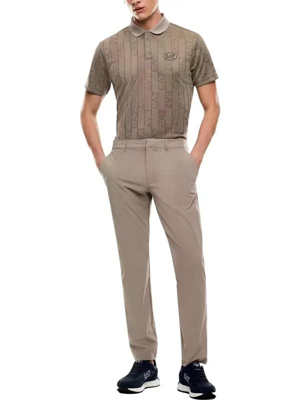 EA7 Golf Pro Polo Shirt In Ventus7 Technical Fabric - Neutrals