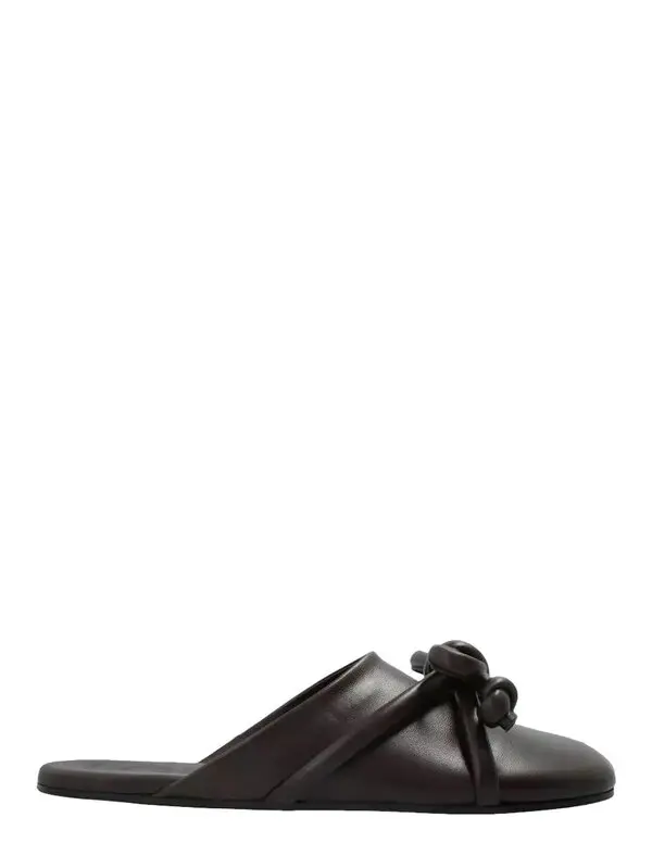 Loewe Flamengo Knot Mules - Brown