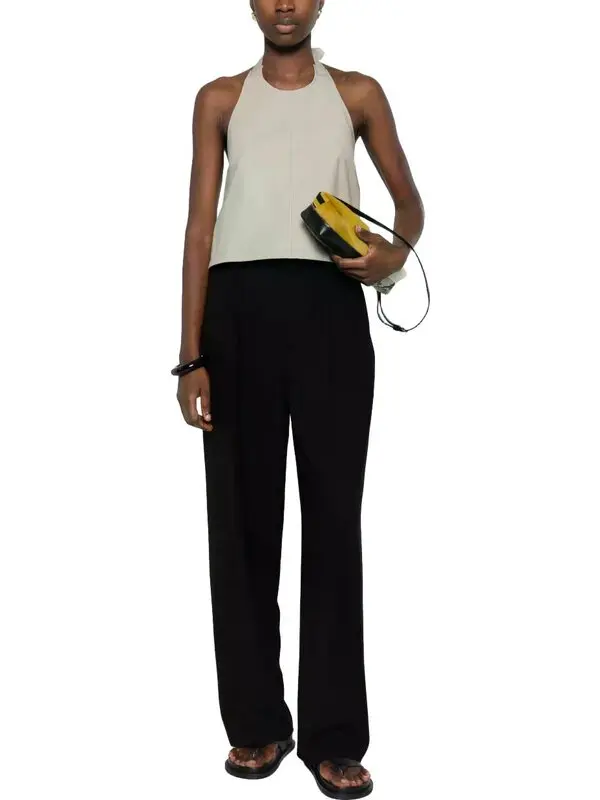 Wardrobe.NYC Paneled Backless Cropped Top - Neutrals