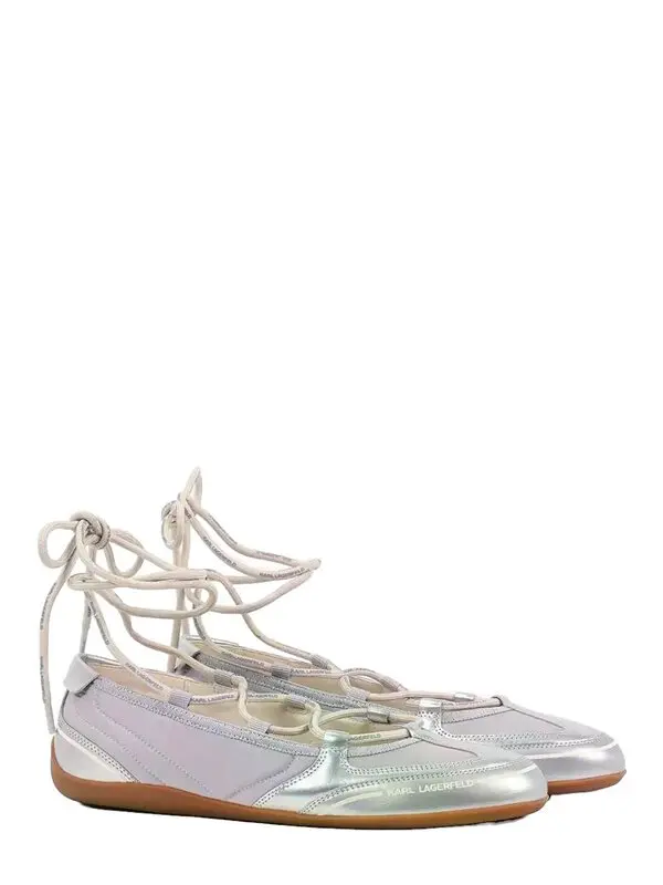 Karl Lagerfeld Altia Ballet Flats - Silver