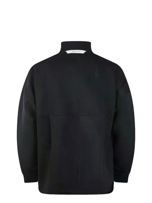 Jacquemus Rond Carré Zip Neck Shirt - Black