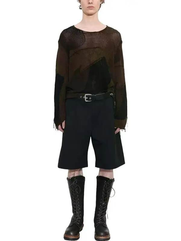 Our Legacy Ponte Pleated Shorts - Black