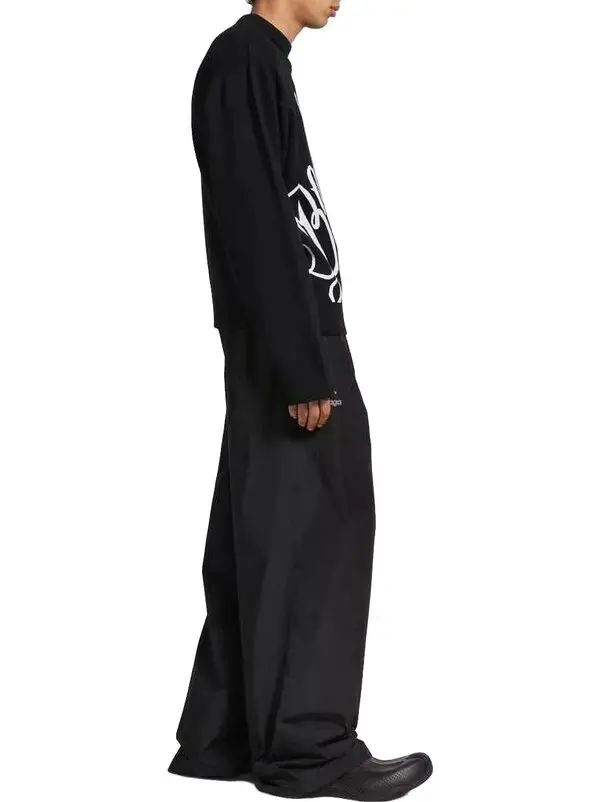 Balenciaga Logo Intarsia Sweater - Black